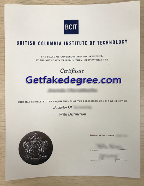 Buy Fake BCIT Diploma. British Columbia Institute of Technology ...