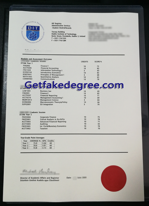 Sale Fake Dublin Institute of Technology Transcript - Buy Fake High ...