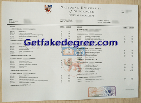 Obtain Fake National University of Singapore Transcript Certificate - Buy Fake High School and ...