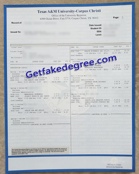 Texas A&M University Fake Transcript for Sale - Buy Fake High School ...