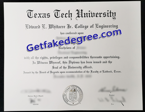 Sale Fake Texas Tech University Diploma for US - Buy Fake High School ...