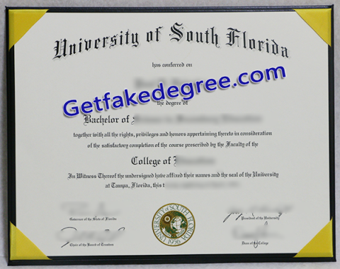 Obtain University of South Florida Copy Degree Certificate - Buy Fake ...