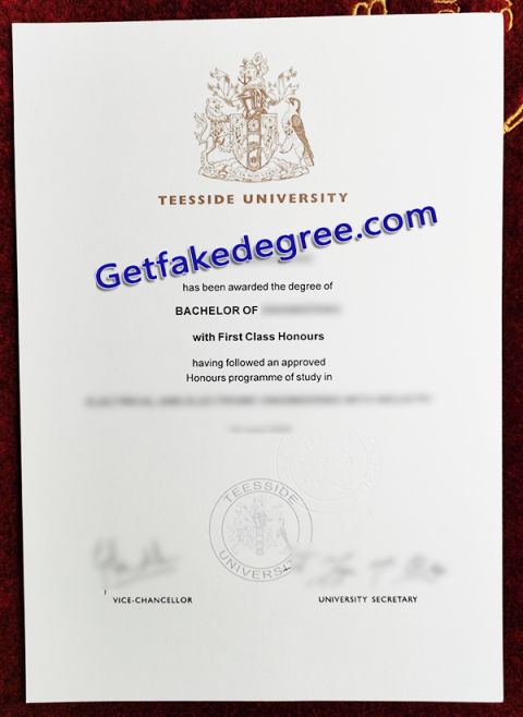 Custom Teesside University Fake Degree with Real Seal - Buy Fake High School and University ...
