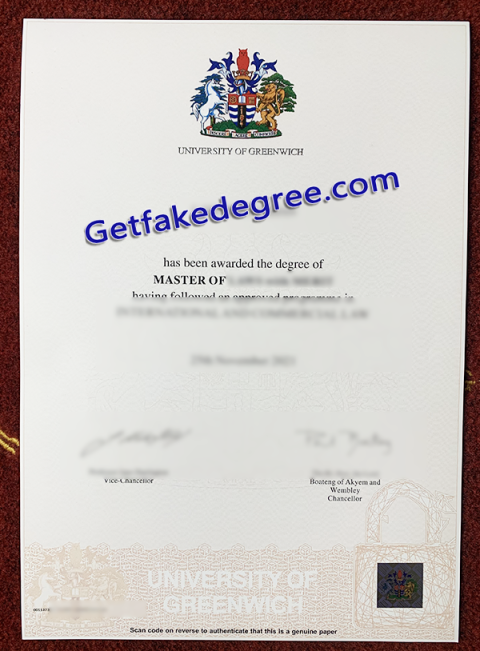Supply Latest Version University of Greenwich Fake Certificate - Buy ...