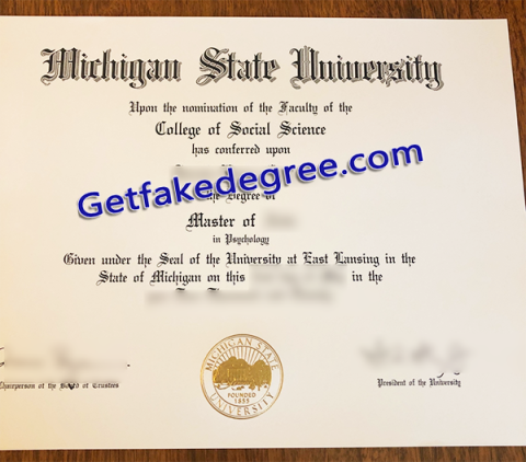 Custom Fake Michigan State University Degree Certificate - Buy Fake ...