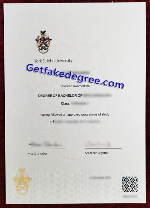 York St John University Fake Diploma Sale - Buy Fake High School and ...