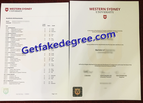Fake Western Sydney University Diploma Transcript - Buy Fake High ...