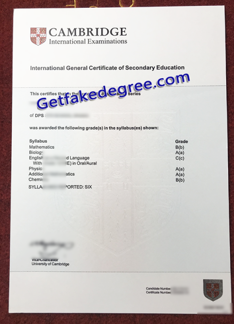 Cambridge IGCSE Certificate Buy Fake Certificate - Buy Fake High School and University Diplomas ...