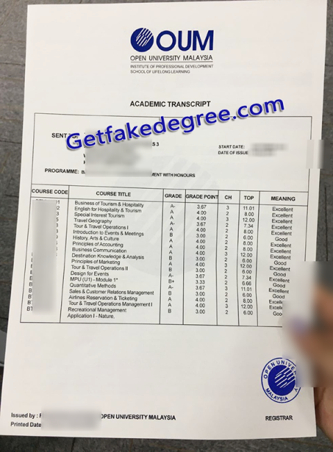 Oum Transcript Buy Fake Open University Malaysia Transcript Buy Fake High School And