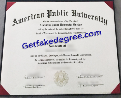 USA American Public University Fake Diploma - Buy Fake High School and University Diplomas ...