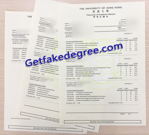 How Much Buy University of Hong Kong Fake Transcript? - Buy Fake High ...