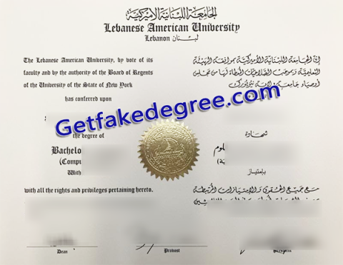 Lebanese American University Fake Degree Sample - Buy Fake High School ...