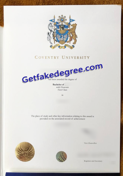 2023 New Version Coventry University Fake Degree - Buy Fake High School ...