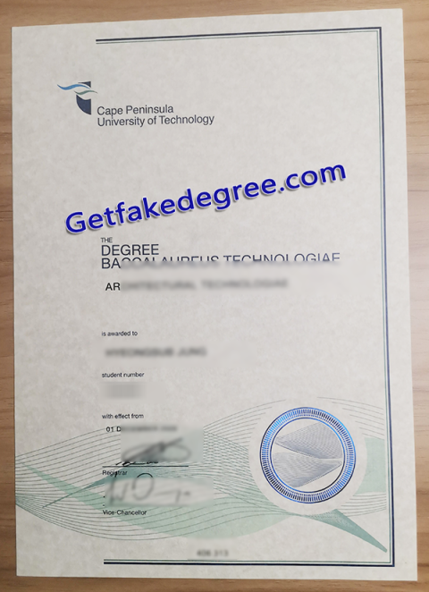 Fake CPUT Degree Cape Peninsula University of Technology Diploma - Buy ...