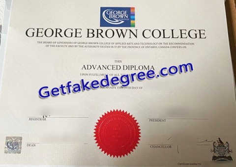 Fake GBC Diploma George Brown College Degree Sample - Buy Fake High ...