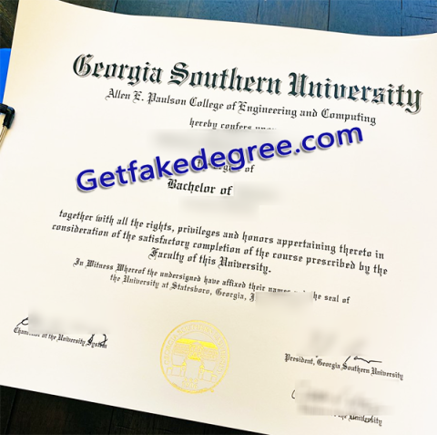 Fake Georgia Southern University Diploma Sample - Buy Fake High School and University Diplomas ...