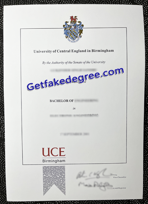 UCE Diploma University of Central England Degree - Buy Fake High School ...