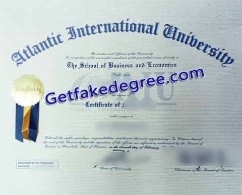 Custom Quality Atlantic International University Diploma - Buy Fake ...