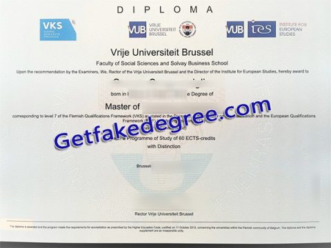 Sale Belgium Vrije Universiteit Brussel Diploma - Buy Fake High School ...
