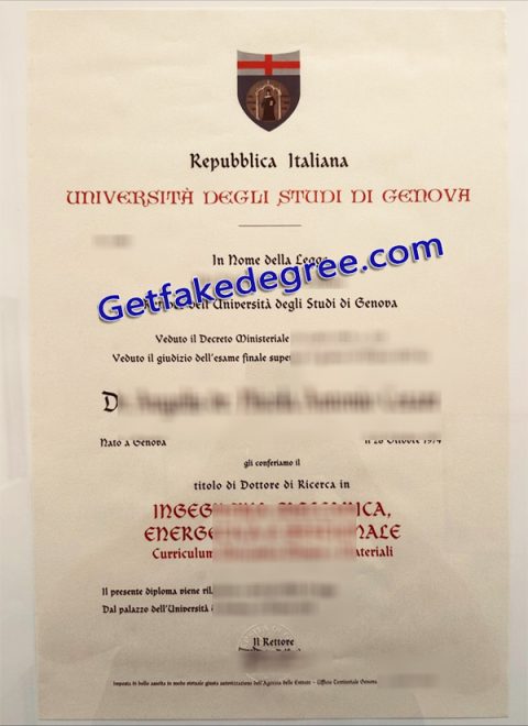 Purchase Italy University of Genoa Diploma - Buy Fake High School and ...