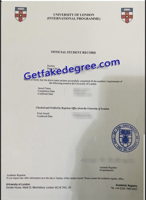 Custom University of London Transcript Supplement - Buy Fake High ...