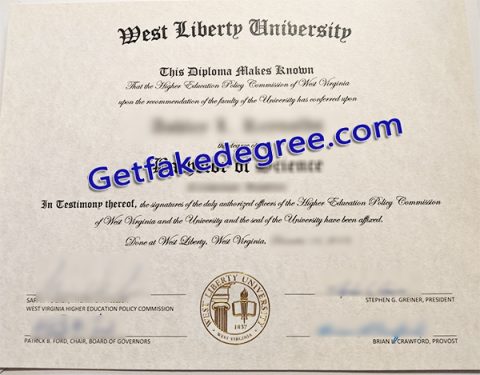 Custom Recently West Liberty University Certificate - Buy Fake High ...
