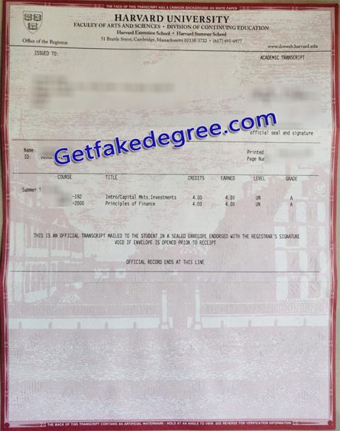Purchase 2024 Harvard University Transcript - Buy Fake High School and ...
