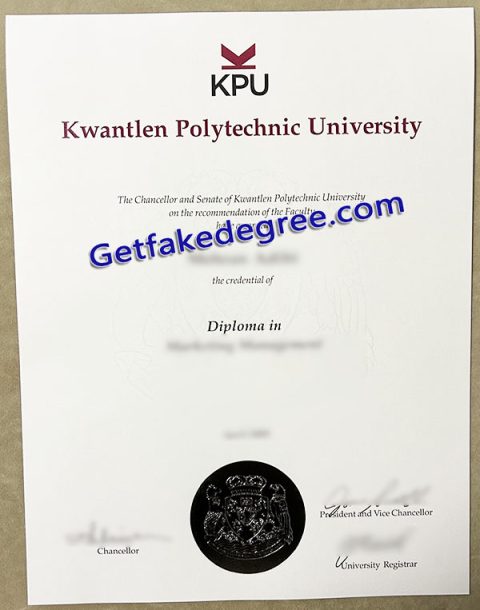 Custom 2024 Kwantlen Polytechnic University Degree - Buy Fake High School and University ...