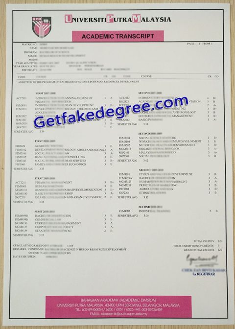 How to Buy Fake Universiti Putra Malaysia Transcript? - Buy Fake High ...